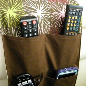 Remote Control Organizer Caddy 4 Pocket Starburst W/brown Pockets - Etsy