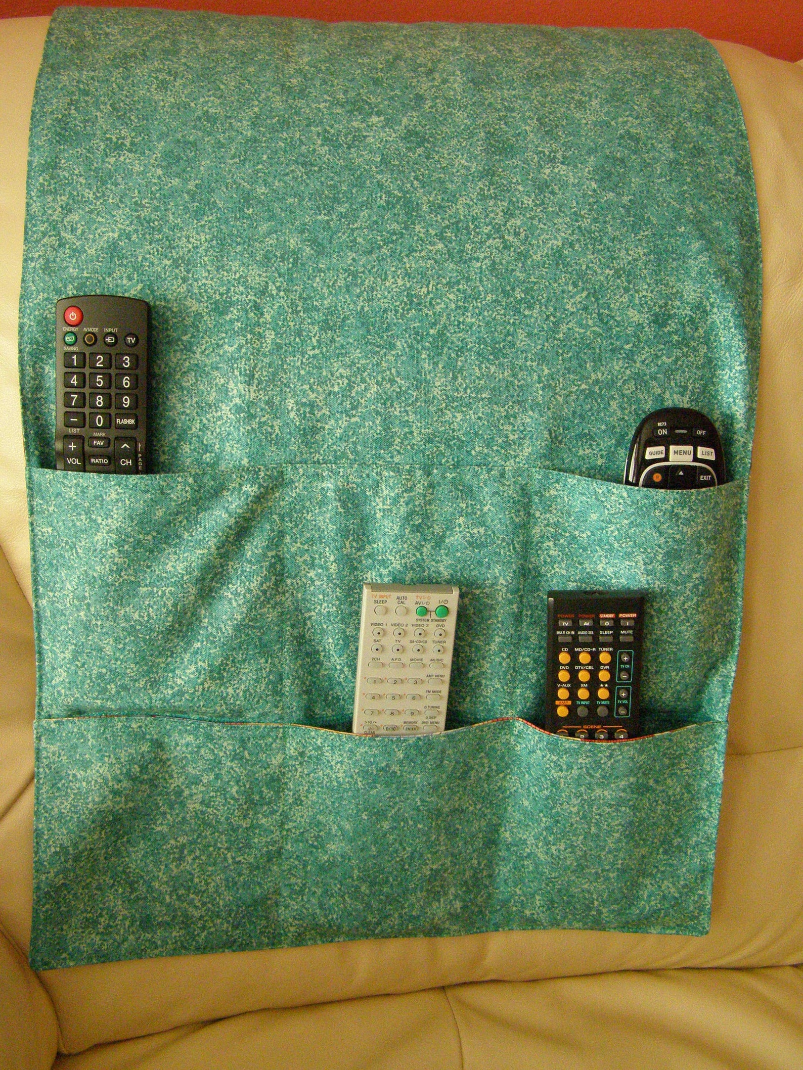 Remote Control Caddy 6 Pocket Teal - Etsy