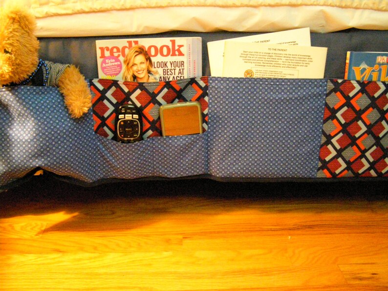 Dorm Organizer Bedside Pocket Caddy 6 Pocket Blue - Etsy