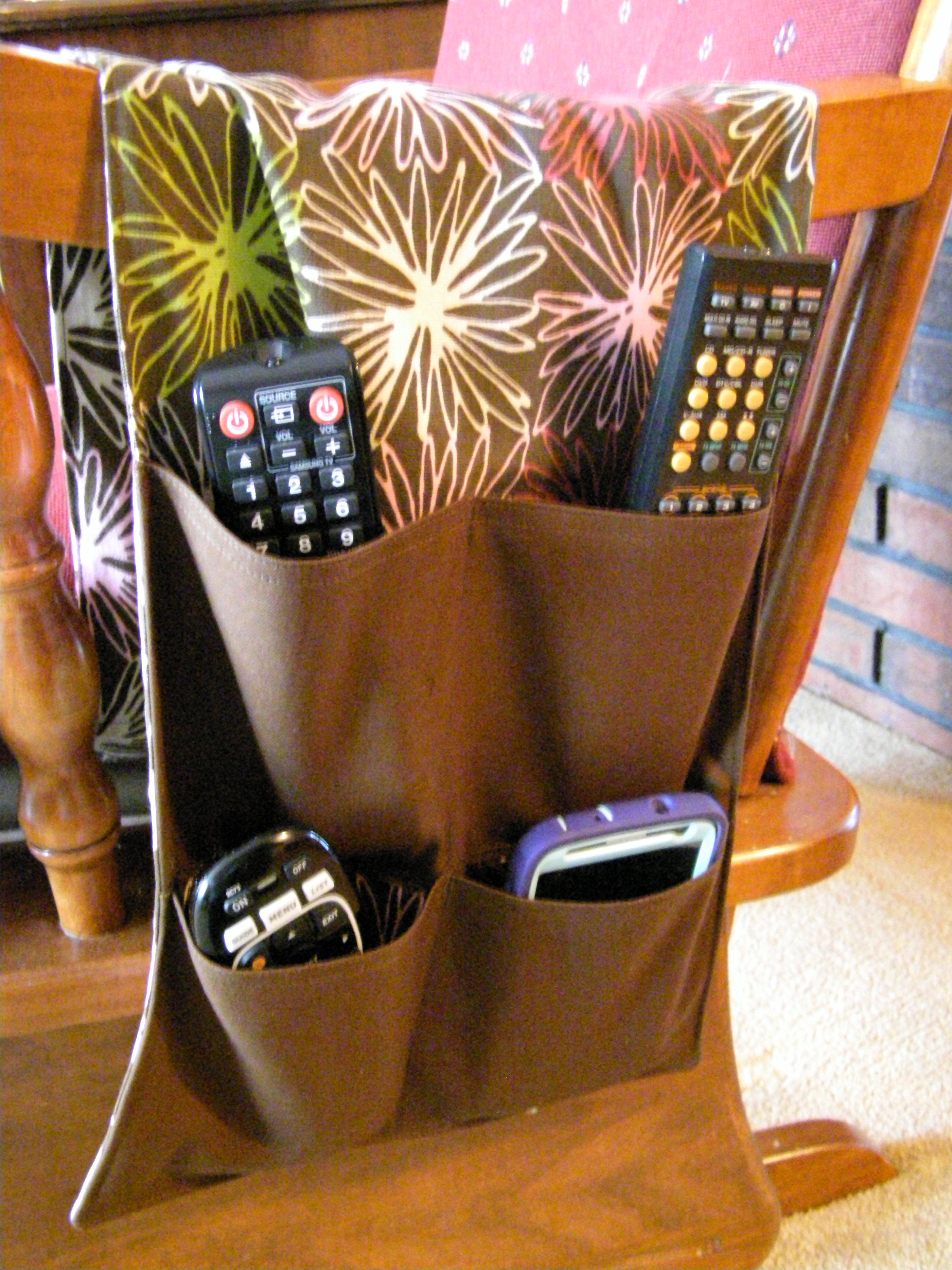 Remote Control Organizer Caddy 4 Pocket Starburst W/brown Pockets - Etsy