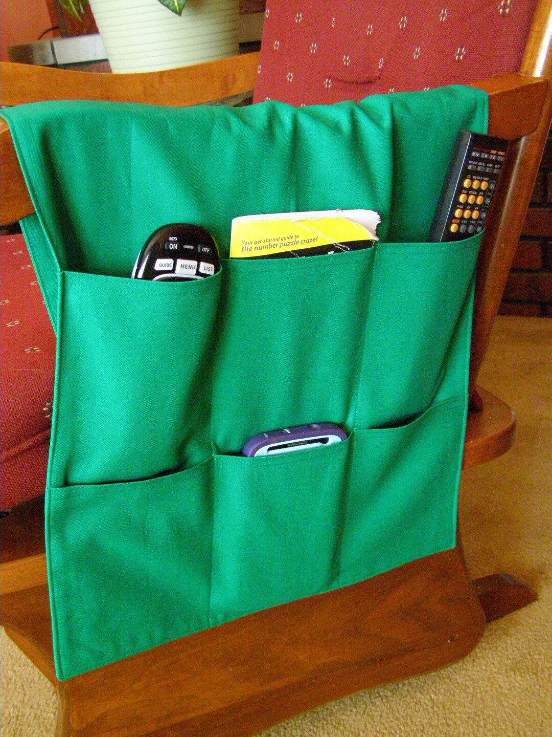 SALE Remote Control Organizer Kelly Green 6 Pocket - Etsy
