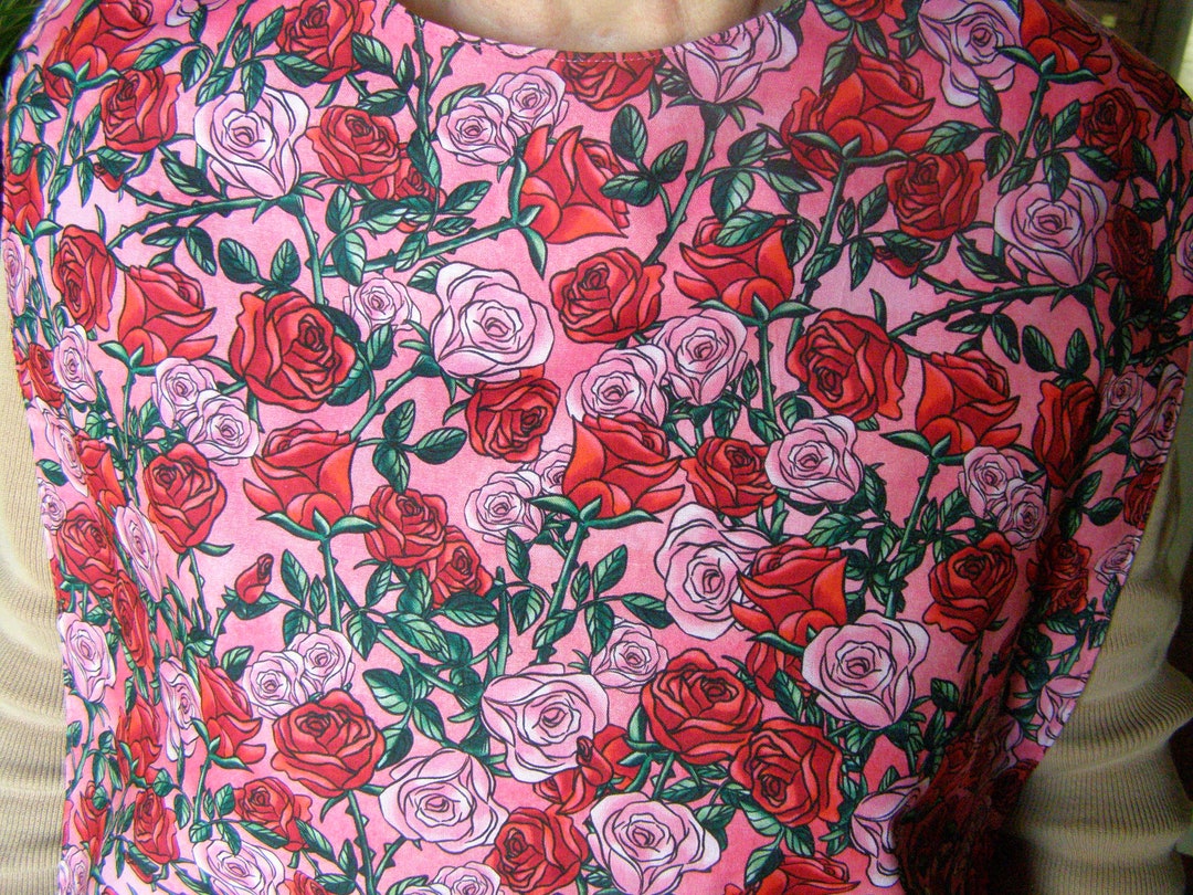 Adult Shirt Protector Roses Roses Dignity Bib Reversible - Etsy