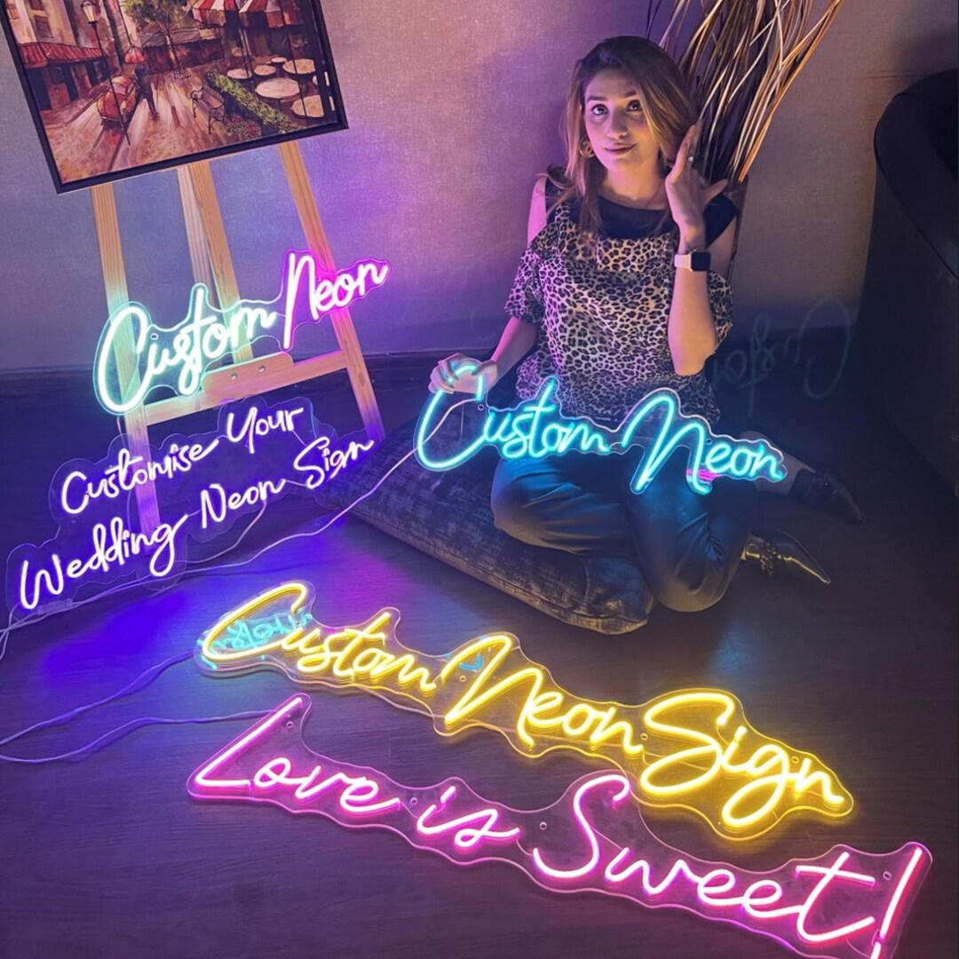Wedding Neon Sign, Custom Neon Sign, Personalized Neons, Gifts for Him ...