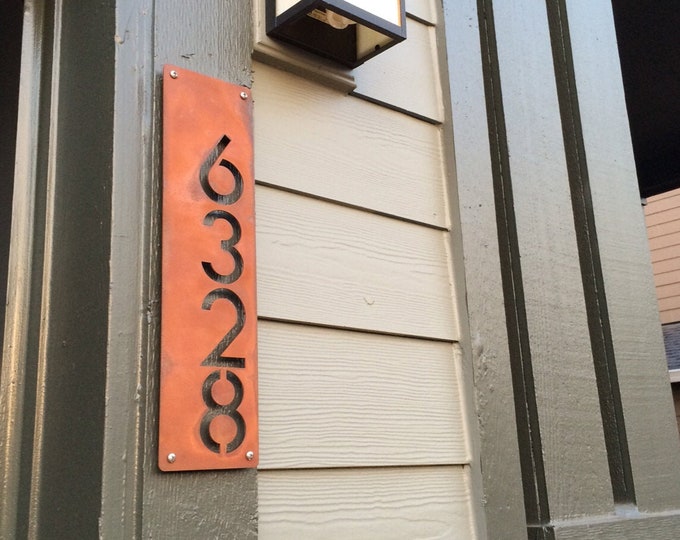 Modern Vertical House Numbers: Custom Modern House Numbers - Etsy