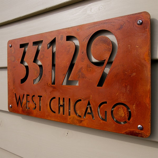 Steel Address Sign - Etsy