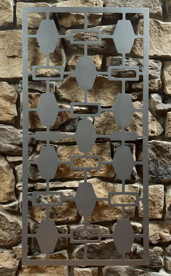 Mid Century Style Wall Art: Custom MOD Hex Panel in Powder - Etsy