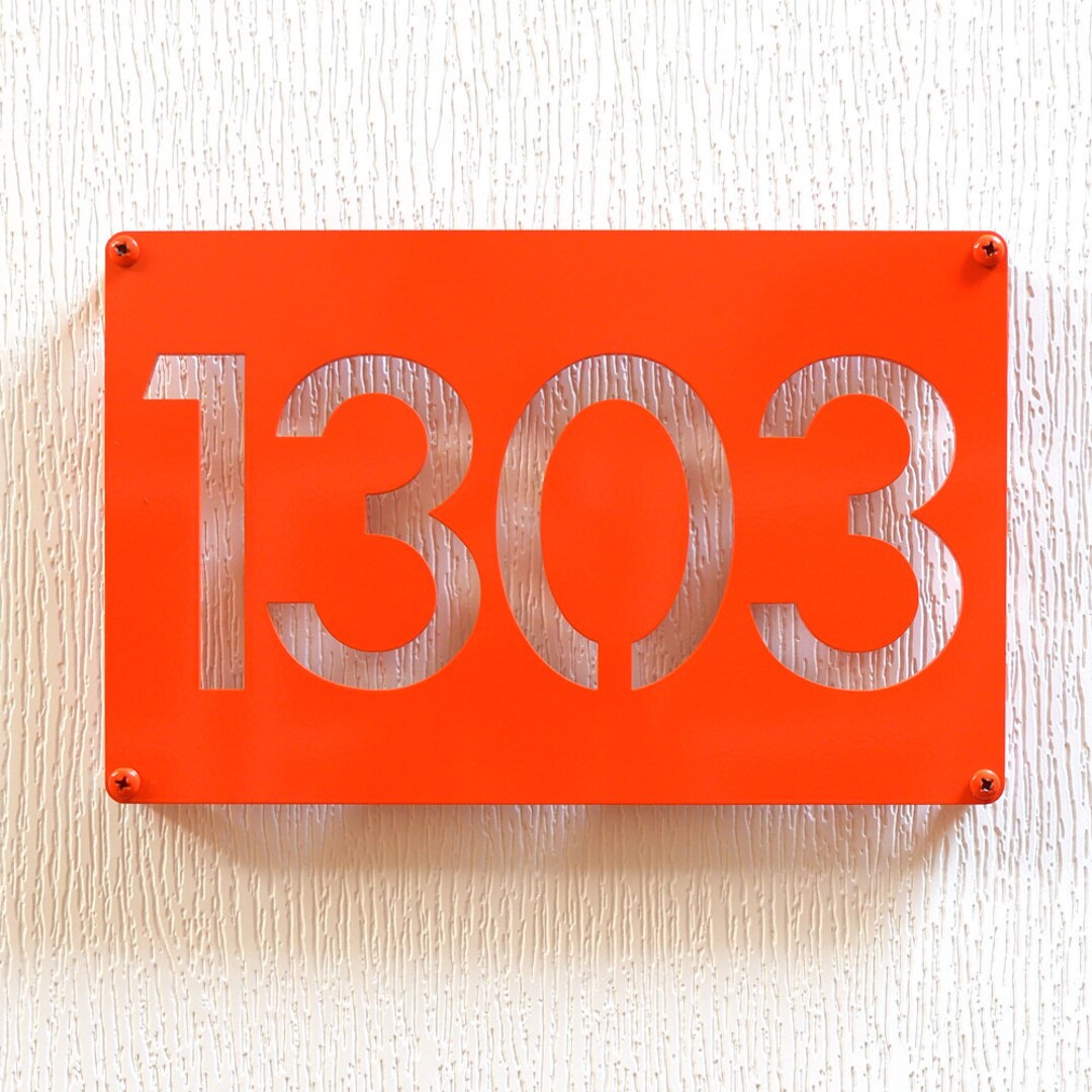 Modern House Numbers: CUSTOM Modernist Mini Address Sign in Powder ...