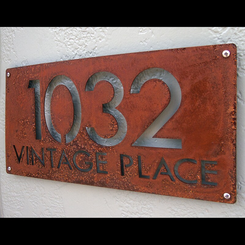 Steel Address Sign - Etsy