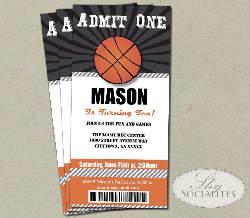 Basketball Ticket Template Free