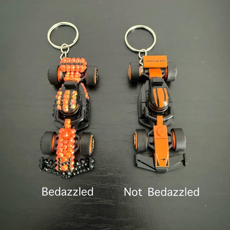 Bedazzled F1 Minifigure Lego Car Keychain - Etsy
