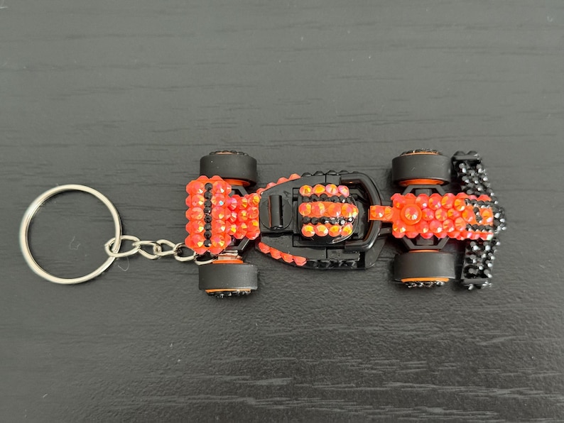 Bedazzled F1 Minifigure Lego Car Keychain - Etsy