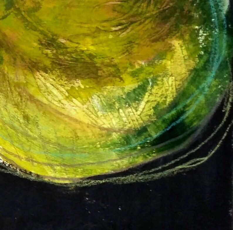 Planets Collide 1 Mixed-media Acrylic Art Print Minimalistic Abstract ...