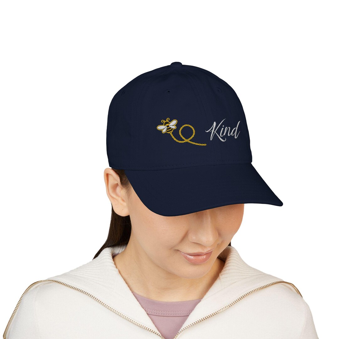 Be Kind Hat, Embroidered Ball Cap, Adjustable Strap Hat, Organic ...