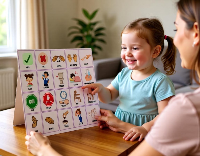AAC Communication Board for Kids | Speech Delay Visual Card | Autism ...