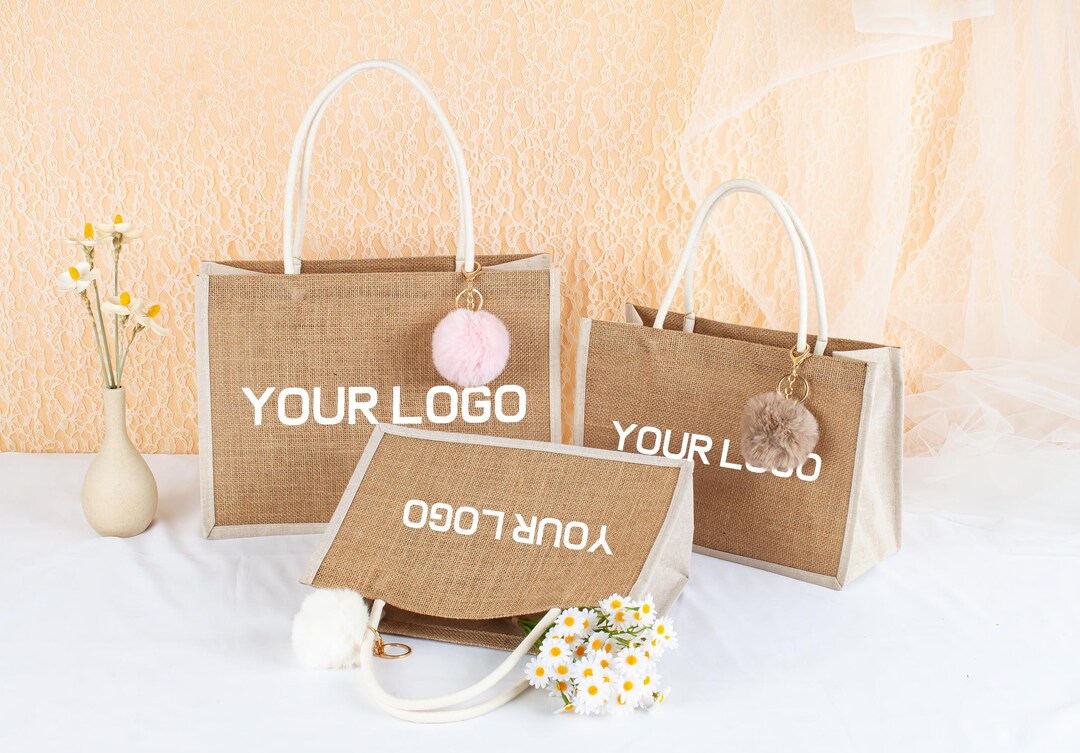 Custom Logo Burlap Bag, Bulk Custom Business & Corporate Branding - Etsy