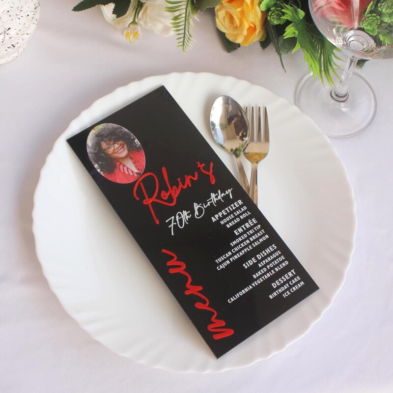 Clear Menu Cards - Etsy