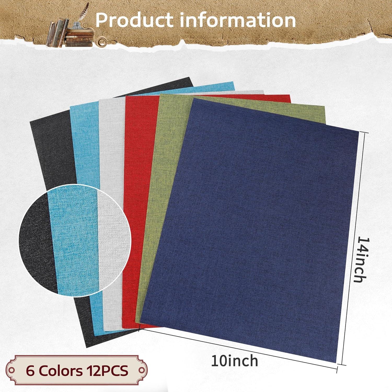 Book Binding Cloth, 6 Colors Paper Backed Fabric, DIY Covers (12pcs) - Etsy