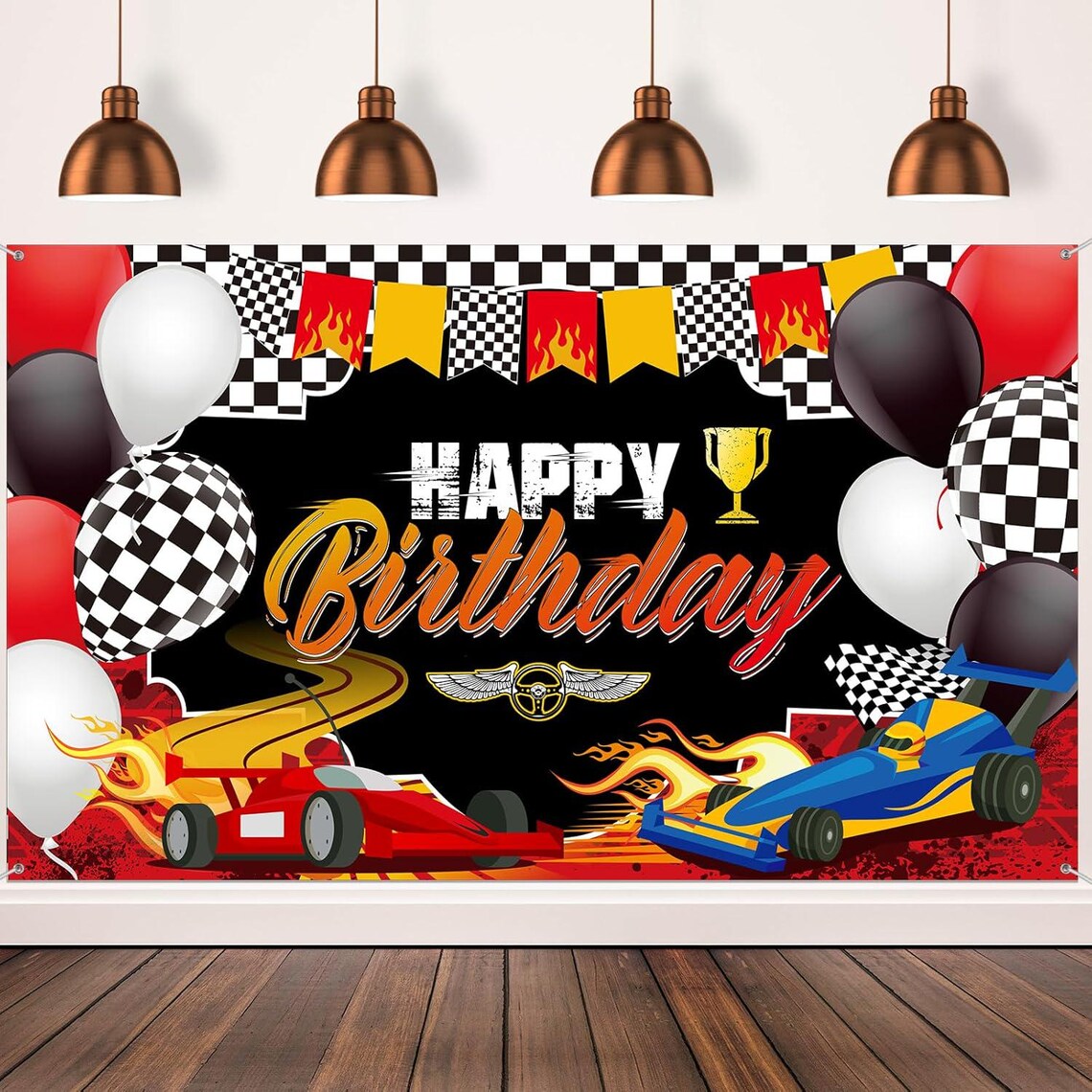 Car Racing Birthday Backdrop – Race Car Party Decorations - Etsy