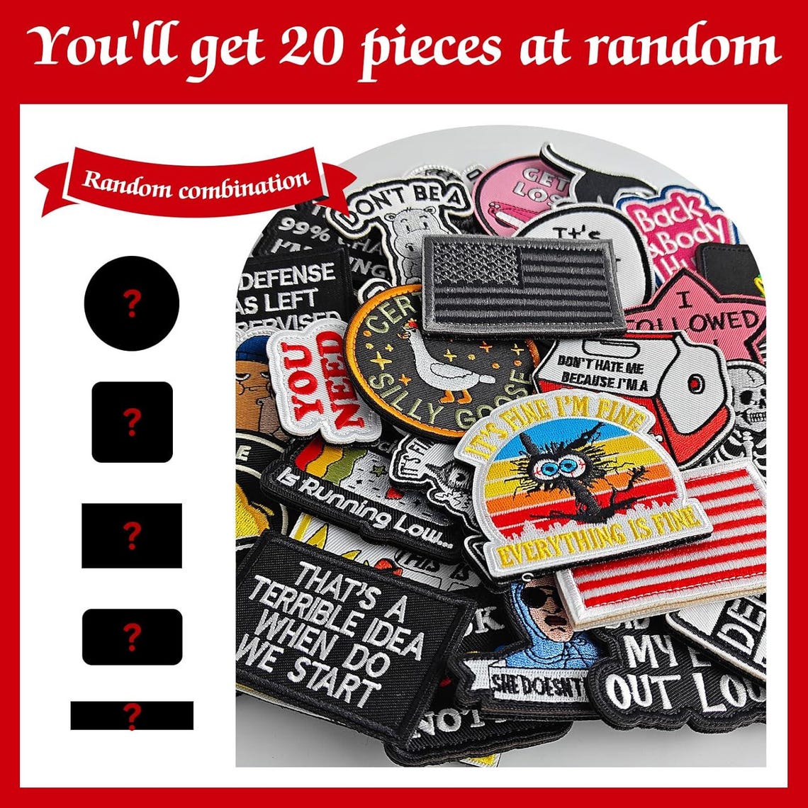 Funny Embroidered Meme Patches, DIY Applique Accessories (20 Pieces) - Etsy
