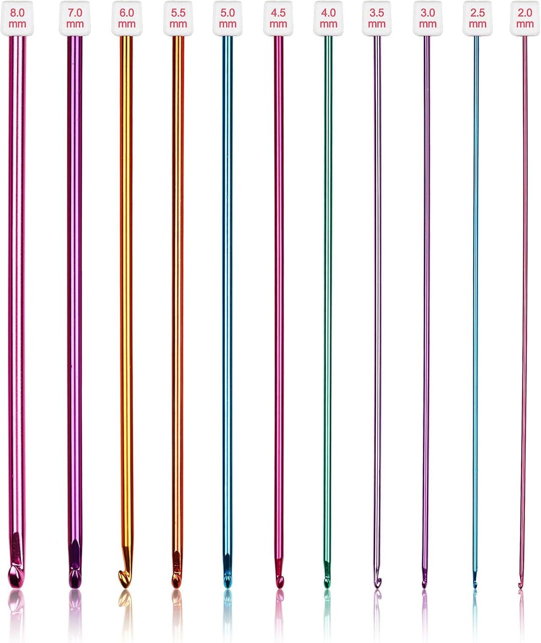 Tunisian Crochet Hook Set, Multicolor Afghan Needles (2mm-8mm) - Etsy