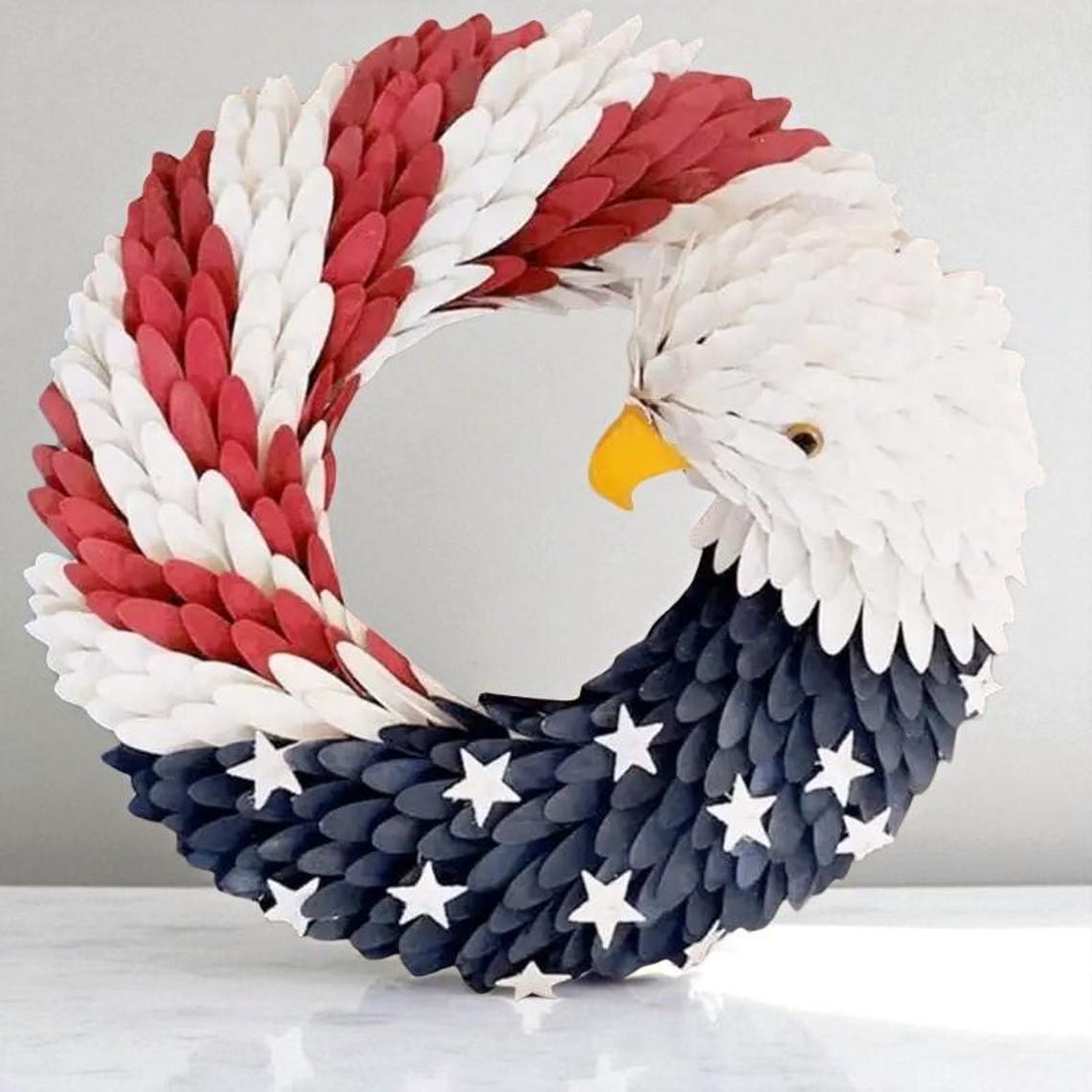 Independence Day Wreath, Bald Eagle, Bald Eagle Wreath, Patriotic ...