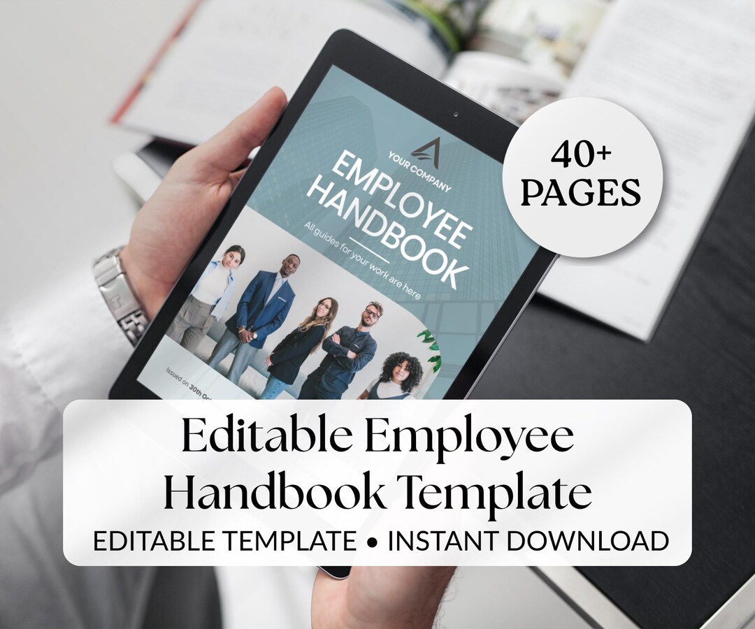 Editable Employee Handbook Template | HR Policy Manual | Canva Template ...