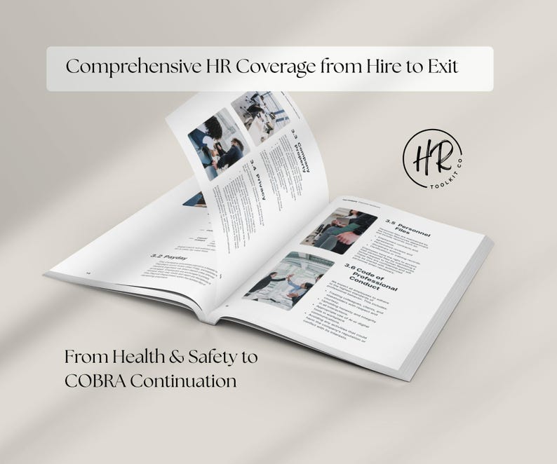 Editable Employee Handbook Template | HR Policy Manual | Canva Template ...