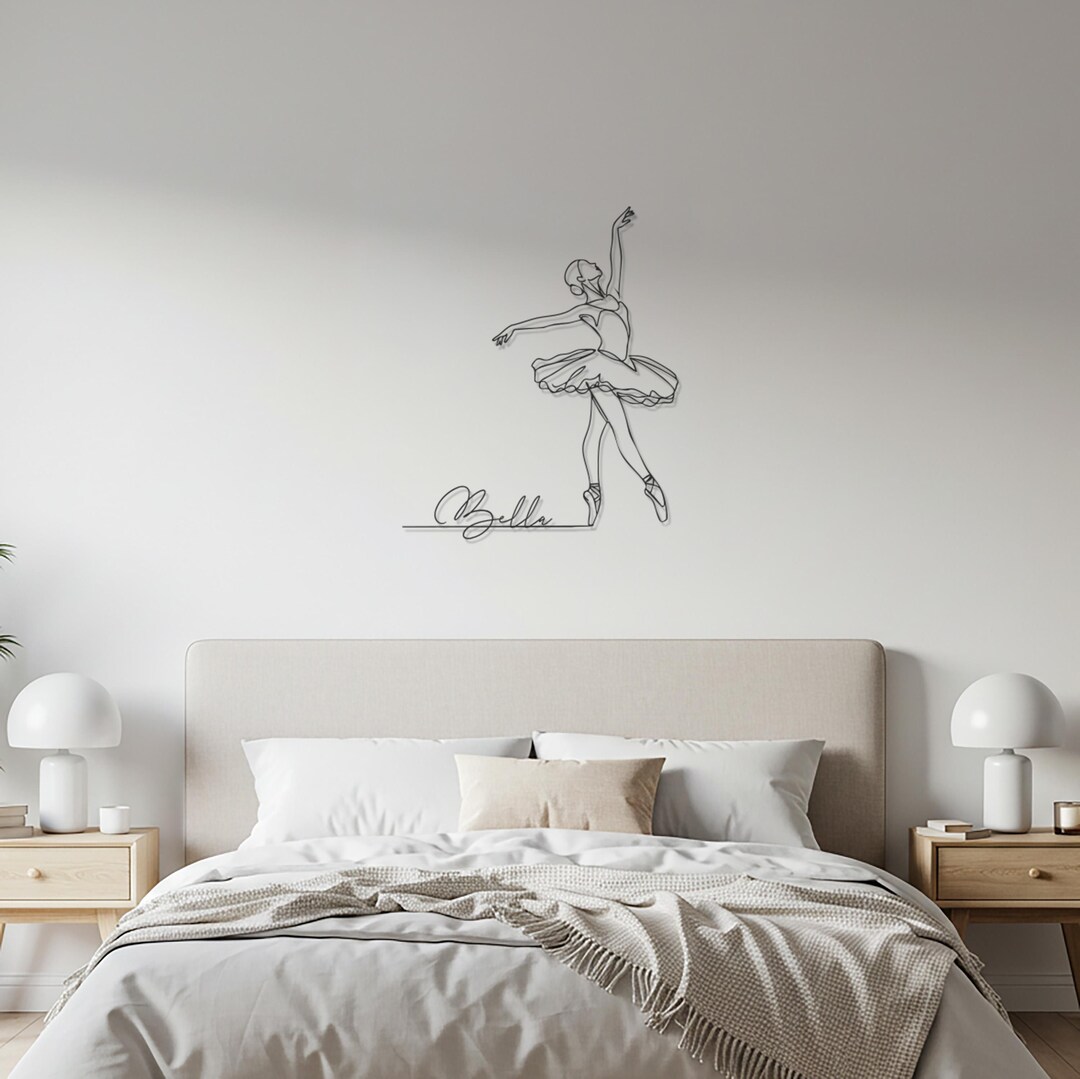 Personalized Ballerina Wall Art, Custom Ballet Metal Sculpture ...