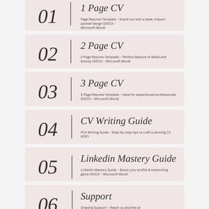 Super Simple CV Template - Etsy
