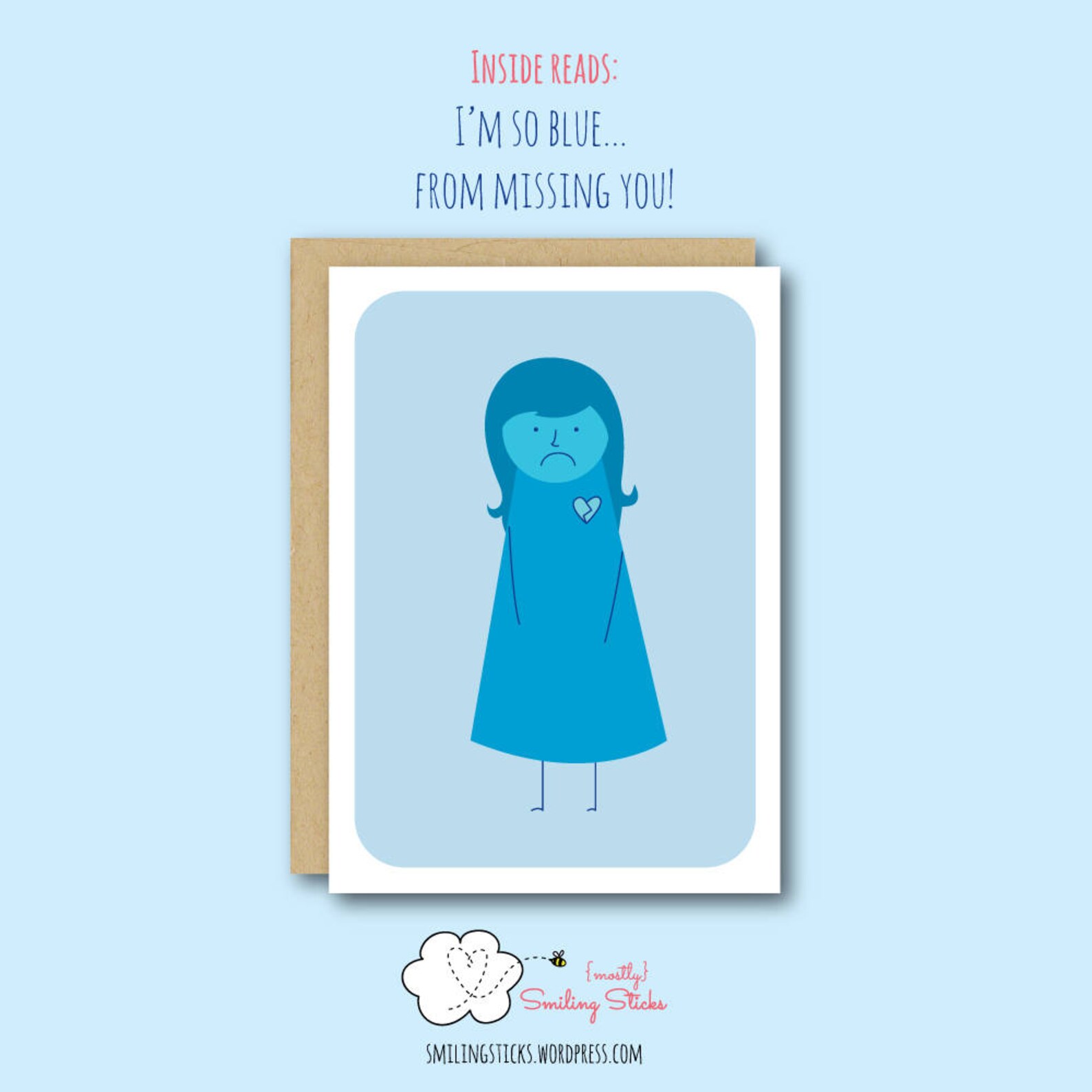 Miss You Greeting Card - Etsy