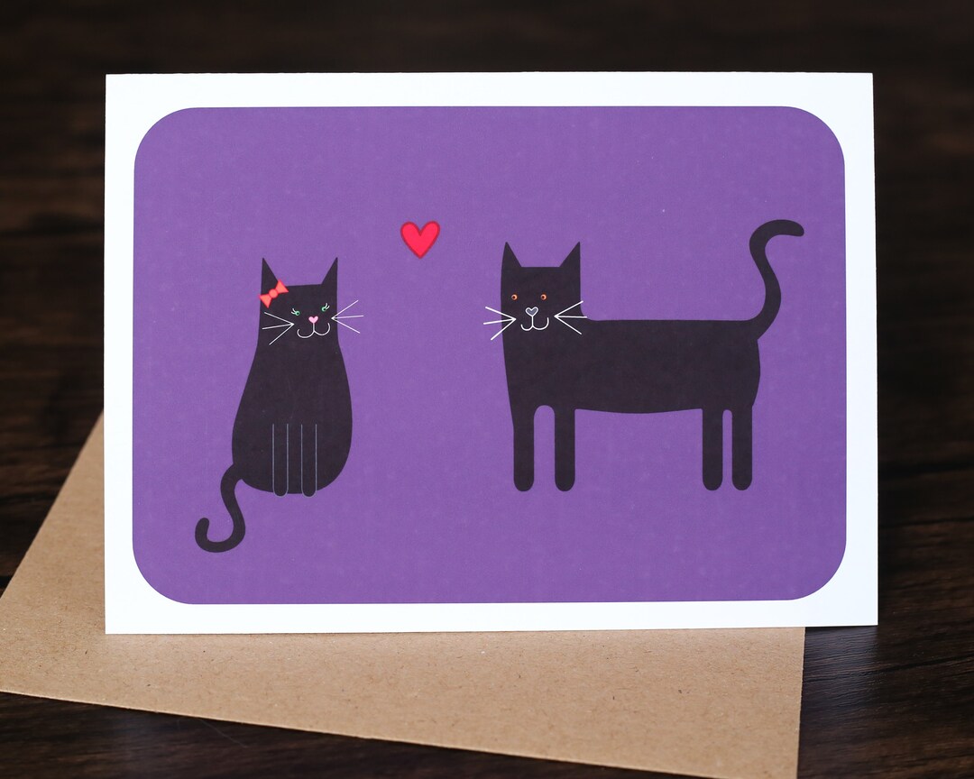 Black Cats Greeting Card I'm so Glad You Crossed My Path Spooky ...