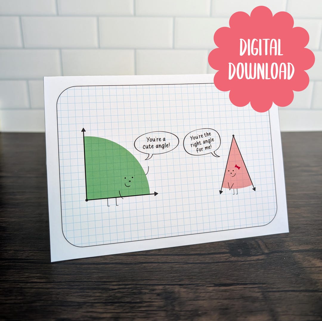 Math Joke Printable Greeting Card DIGITAL DOWNLOAD Cute and Funny Last ...
