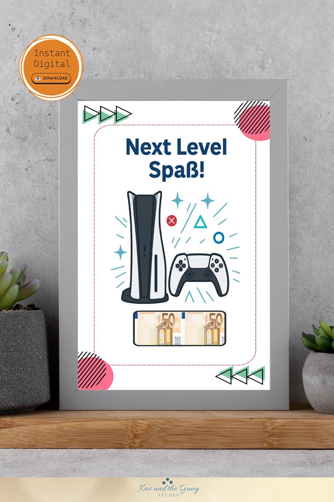 Gaming Cash Gift Card | Printable Video Game Cash Gift Idea | Next ...