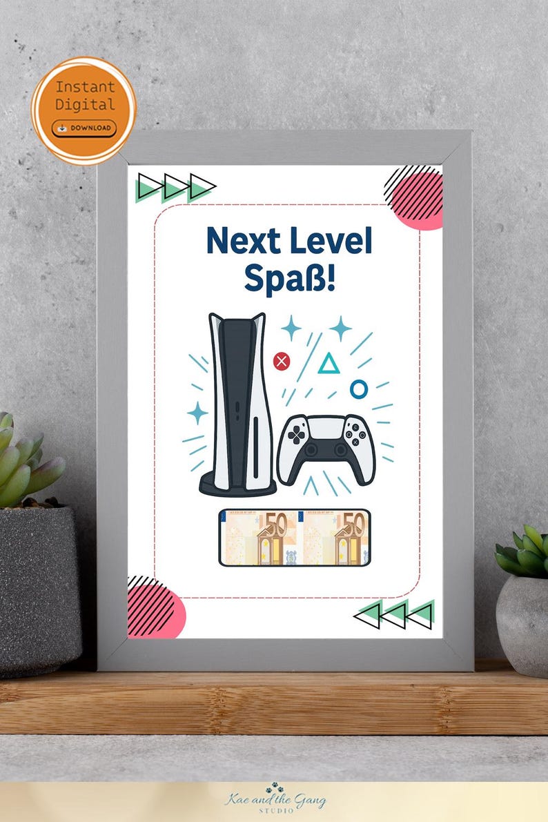 Gaming Cash Gift Card | Printable Video Game Cash Gift Idea | Next ...