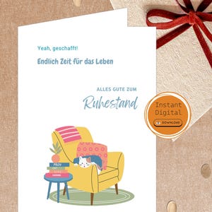 Printable Retirement Card | Foldable A4 Folded Card & 5x7 PDF ...