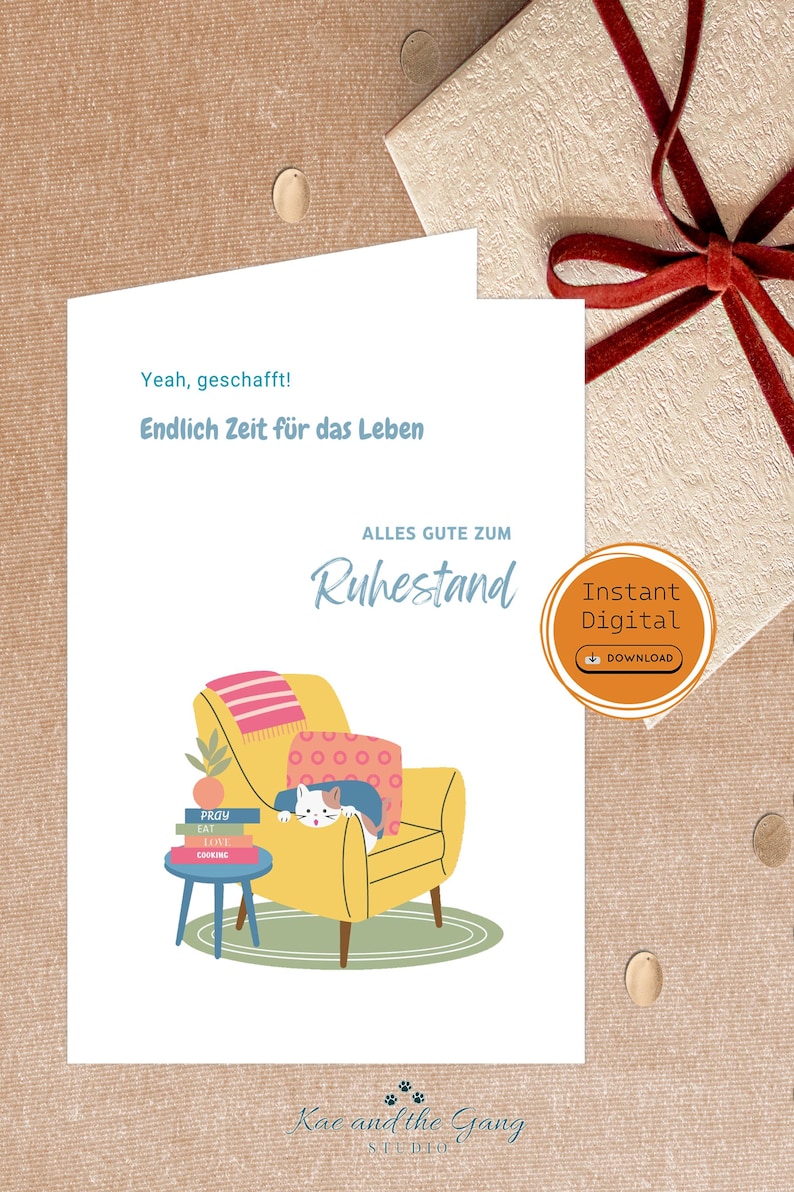 Printable Retirement Card | Foldable A4 Folded Card & 5x7 PDF ...