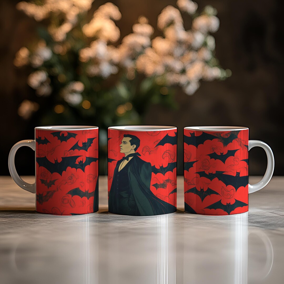 Gothic Vampire Mug – Dark Romance Ceramic Coffee Cup – Vampirecore ...