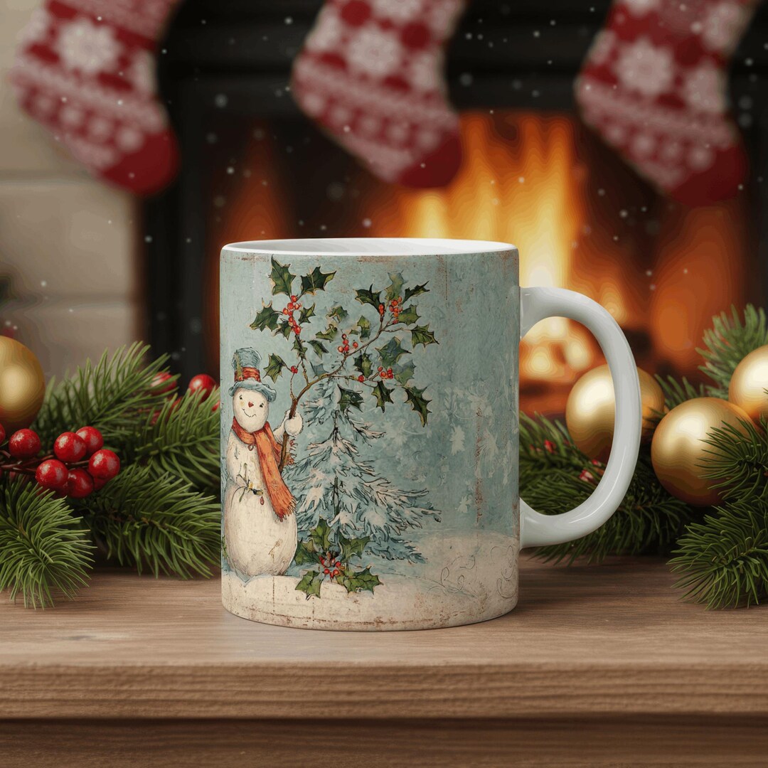 Winter Snowman Ceramic Mug - Unique Holiday Gift, Cozy Winter Decor ...