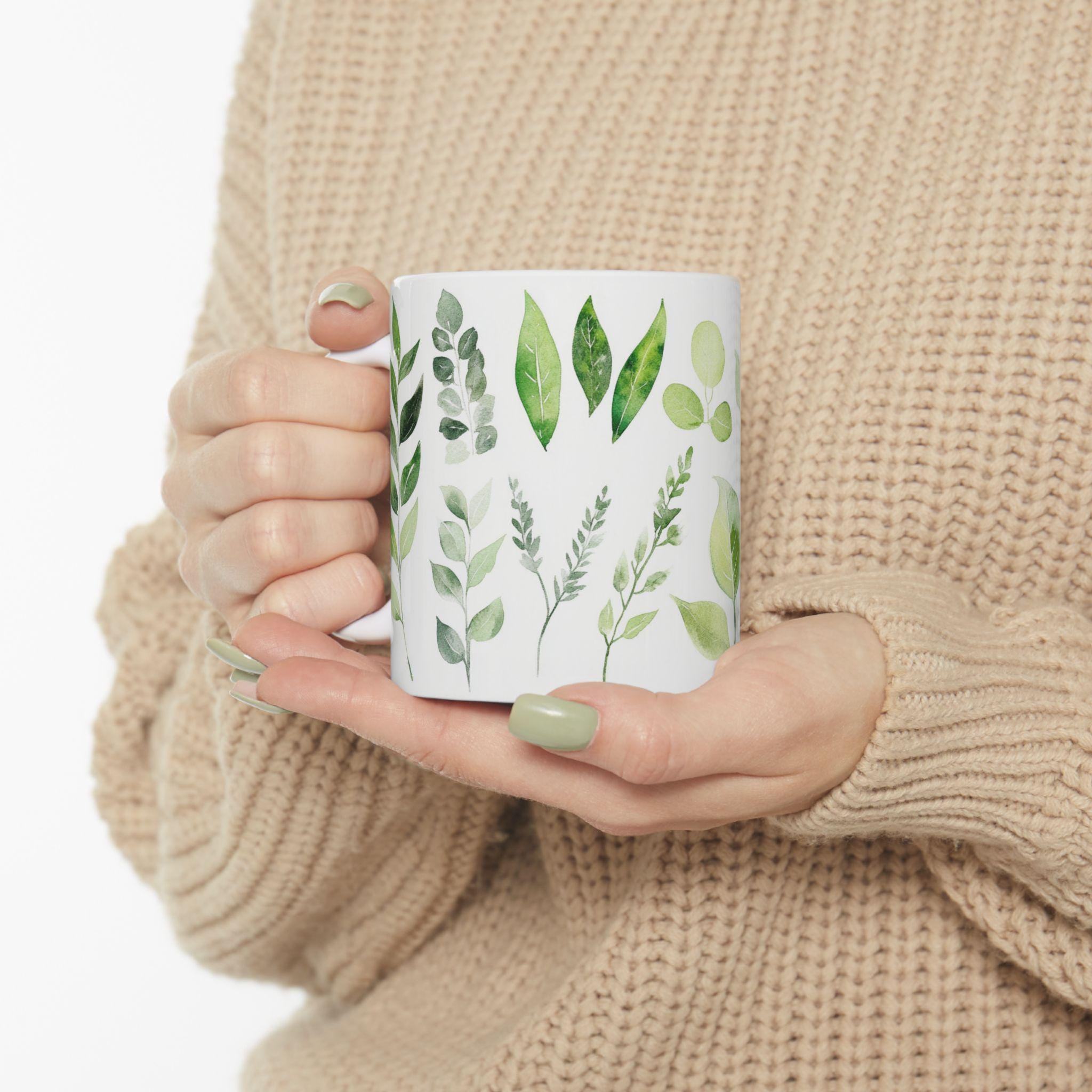 Ivy Nature-inspired Ceramic Mug | Perfect for Tea and Coffee Lovers ...