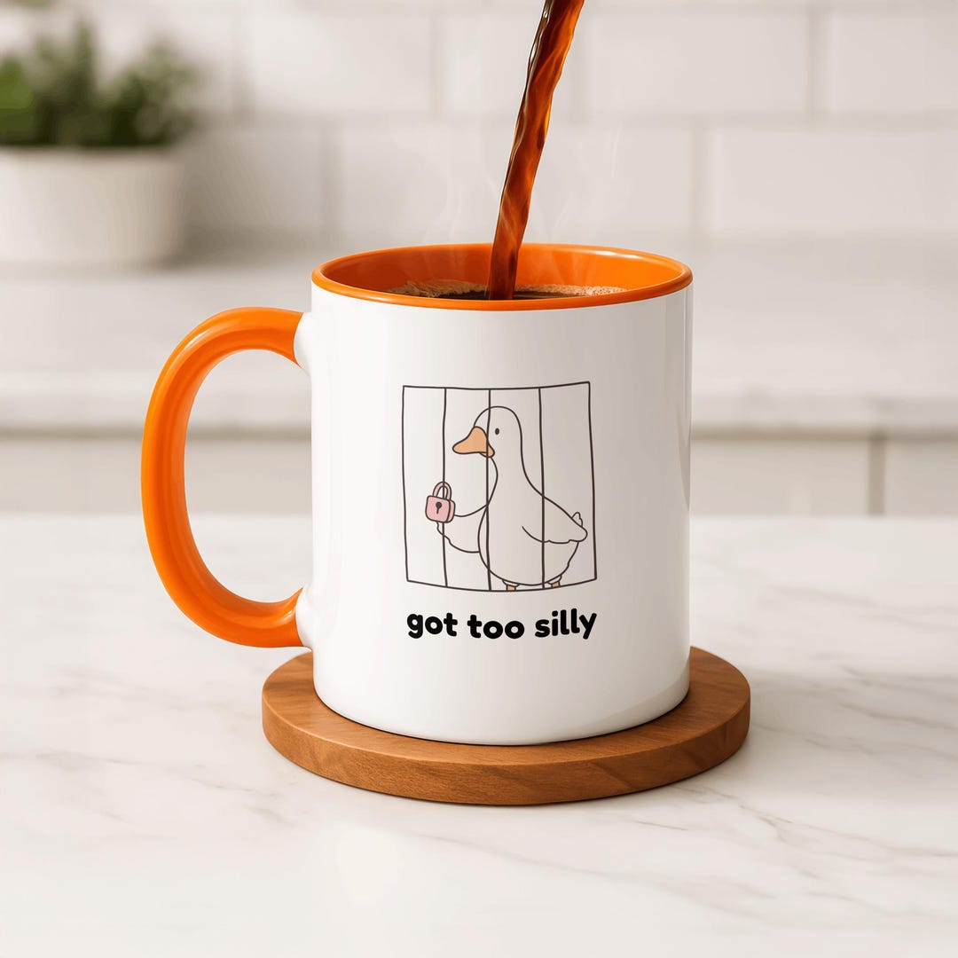 Got Too Silly, Silly Goose Mug, Funny Gifts, Quirky Mugs, Gift for Men ...