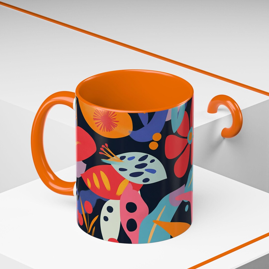 Vibrant Ocean Coffee Mug - Colorful Ceramic Cup for Home & Office, Gift ...