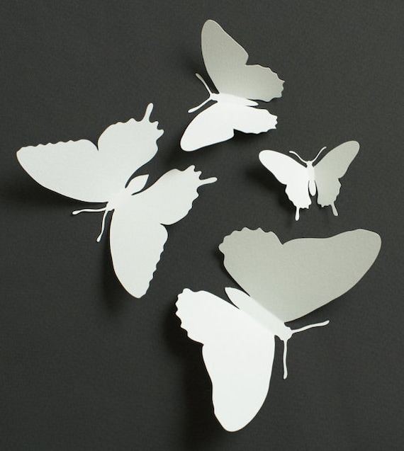 Paper Butterflies White Butterfly Garden Wedding Table Decor | Etsy UK