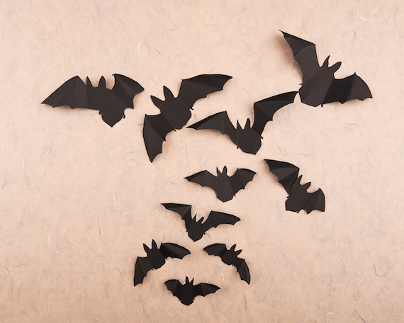 3D Bat Decor Black Paper Bats Halloween Party Decorations - Etsy