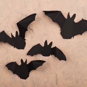 3D Bat Decor, Black Paper Bats Halloween Party Decorations, Bat Wall ...
