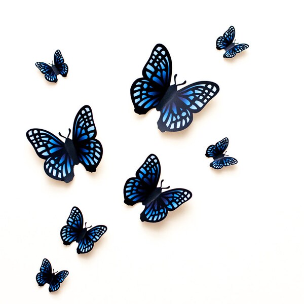 Navy Blue Butterfly - Etsy