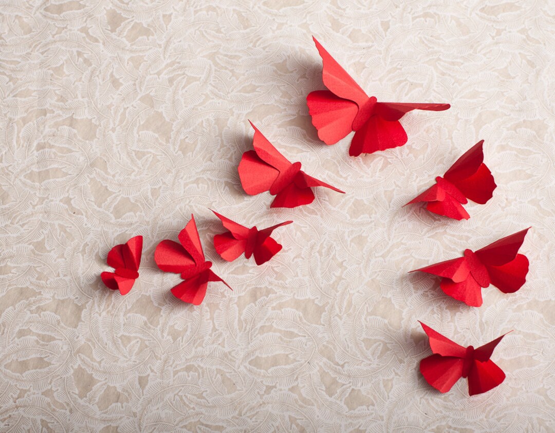 Ruby Red Butterfly Room Decor for Woodland Baby Shower, Girl Nursery - Etsy