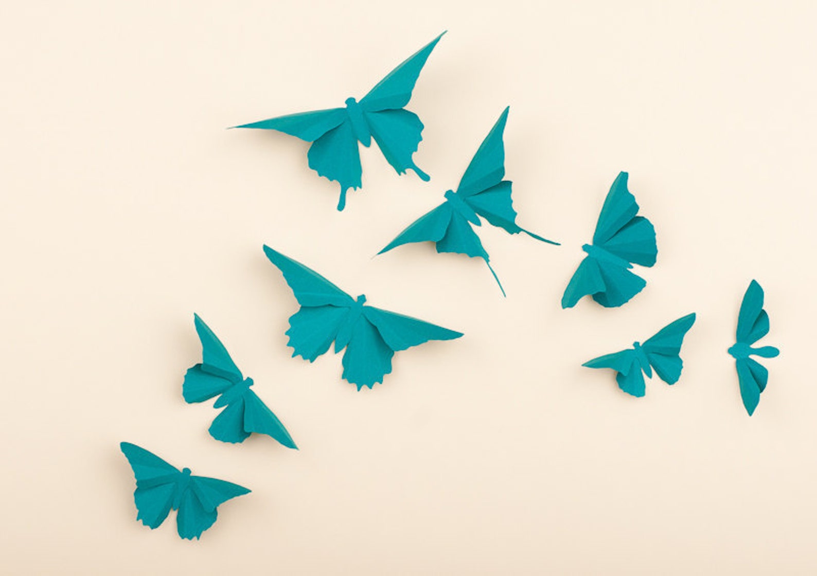 Butterfly Wall Stickers Teal Butterflies Unique Home Decor - Etsy