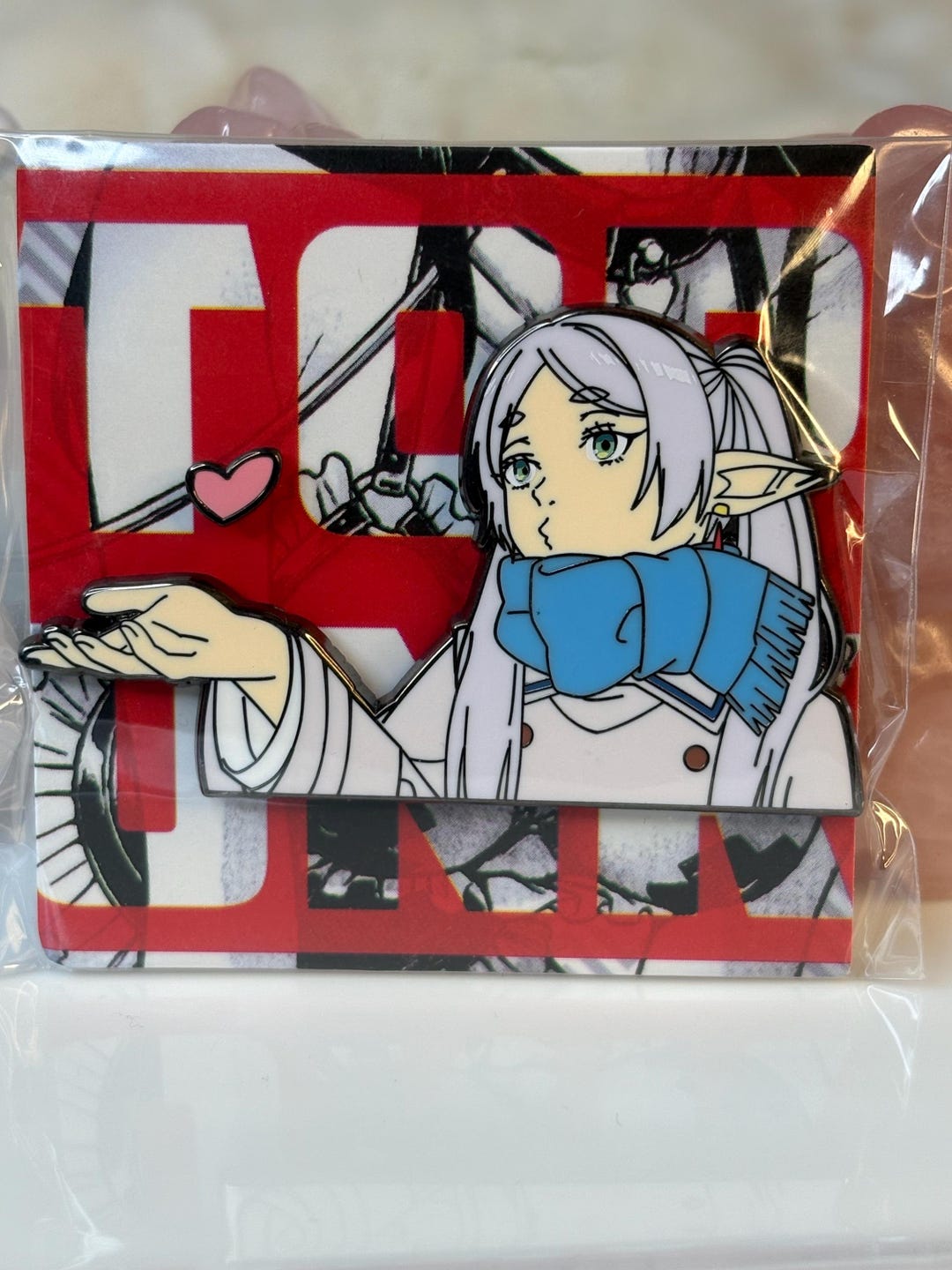 Frieren: Beyond Journey's End Frieren Blow a Kiss Metal Enamel Pin ...