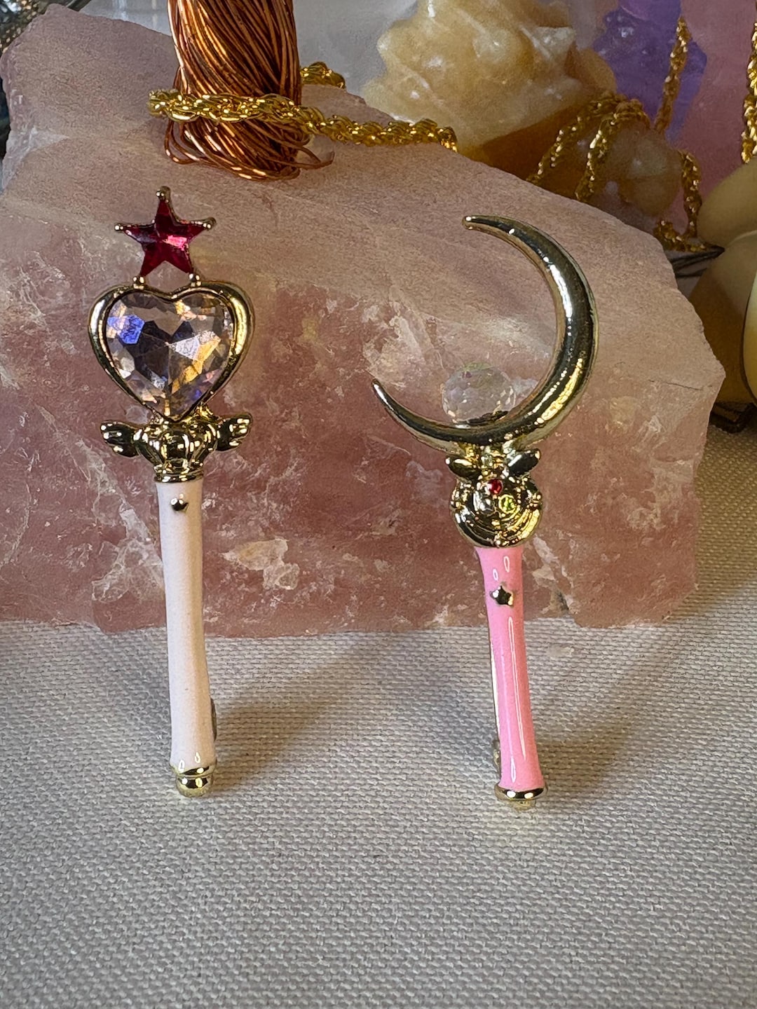 Set of Moon Wands Pin Brooch - Etsy
