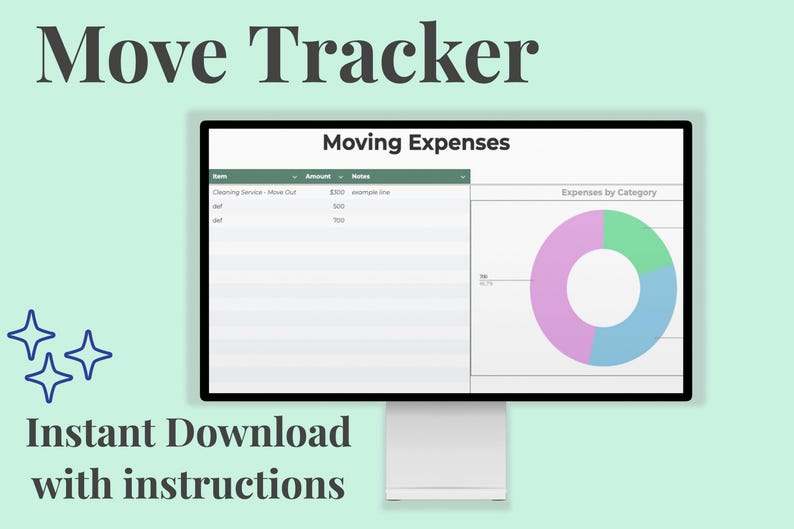 Moving Planner Moving Checklist Spreadsheet Change of Address List ...